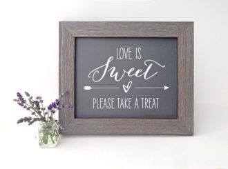 Wedding Treats Bar Signs