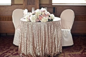 Women's Wedding Wednesday: Sequin Tablecloths!
