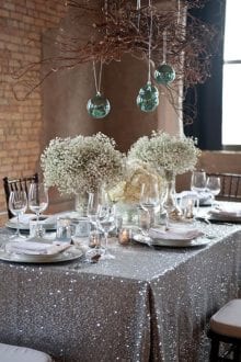 Women's Wedding Wednesday: Sequin Tablecloths!
