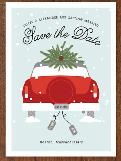 Christmas Card Save The Date Ideas