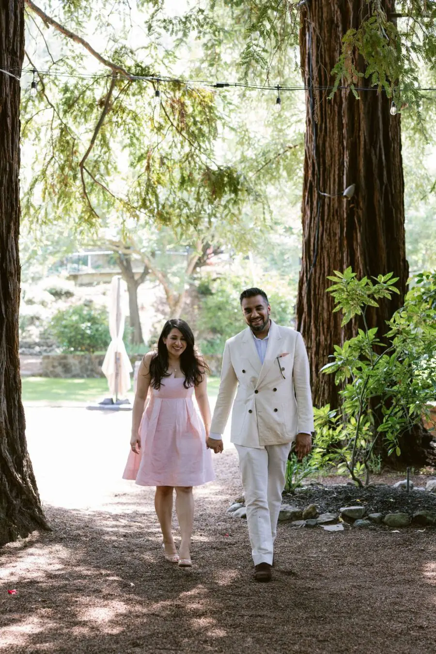 Romantic Proposal Among the California Redwood Trees