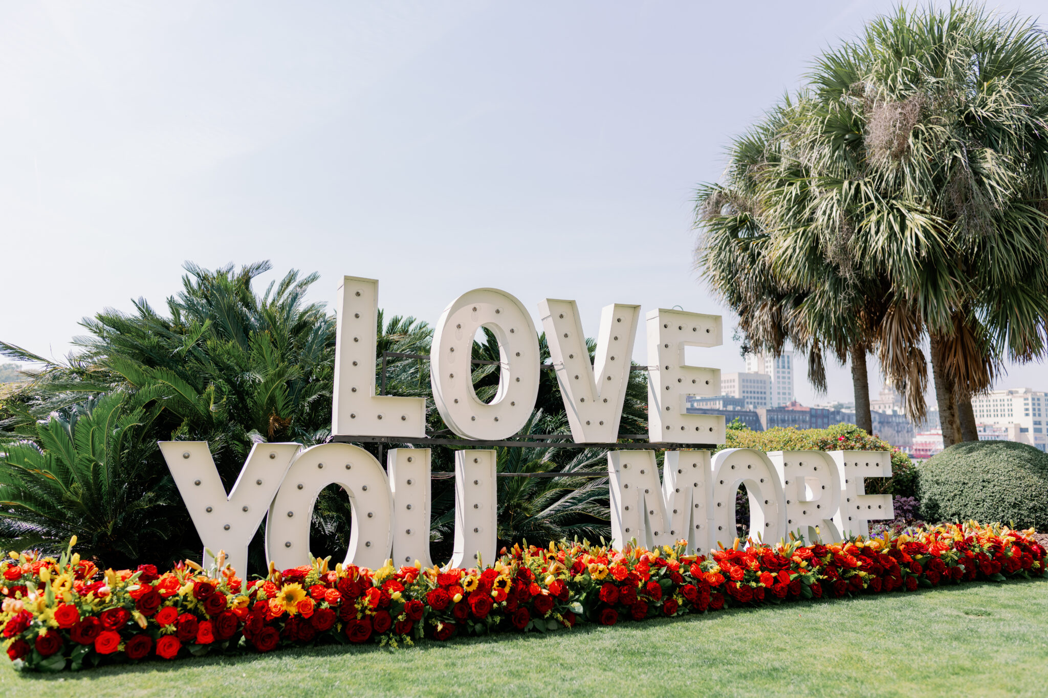 Making a Memorable Proposal with Marquee Light-Up Letters